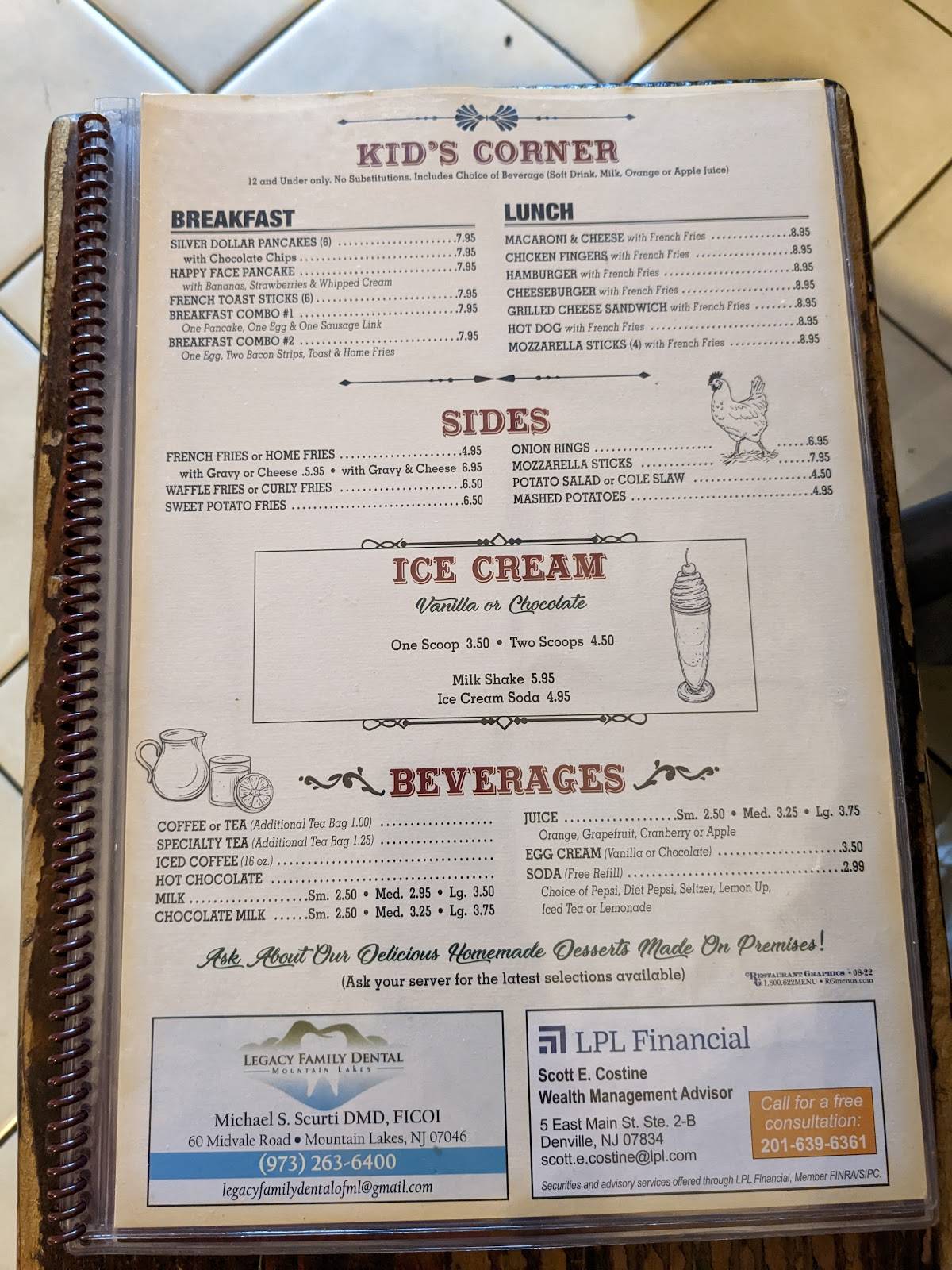 Menu at Red Barn Restaurant, Montville