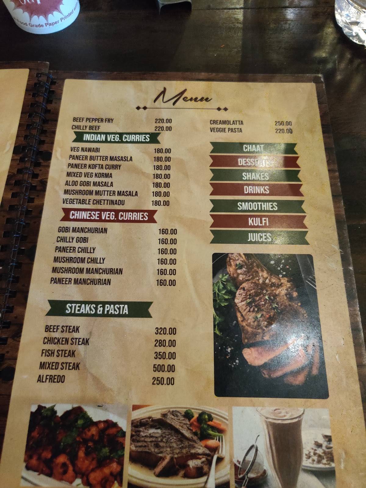 Menu at 12 To 12 Downtown Restaurant, Kottayam