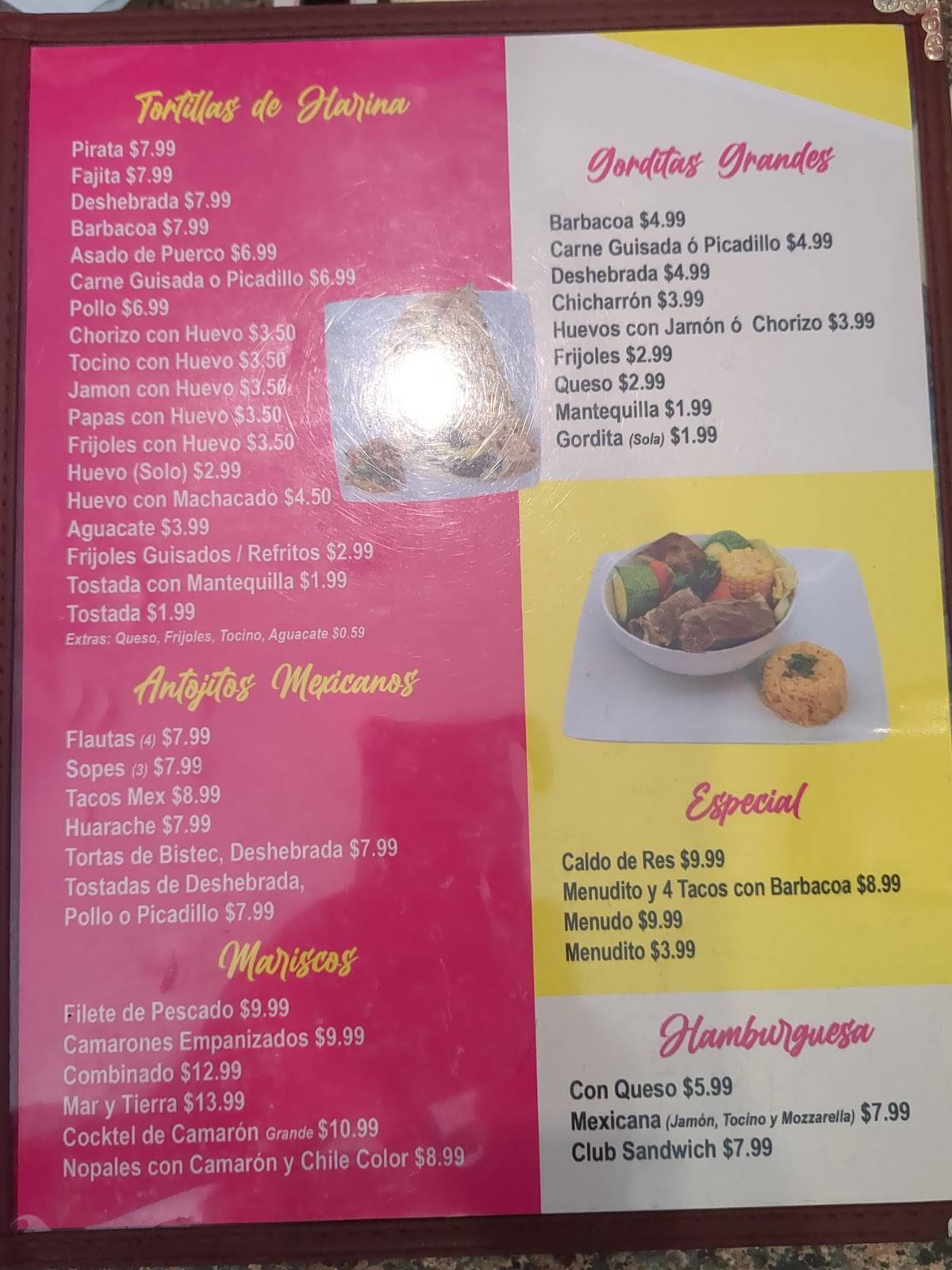 Menu at 911 Cafe, Brownsville