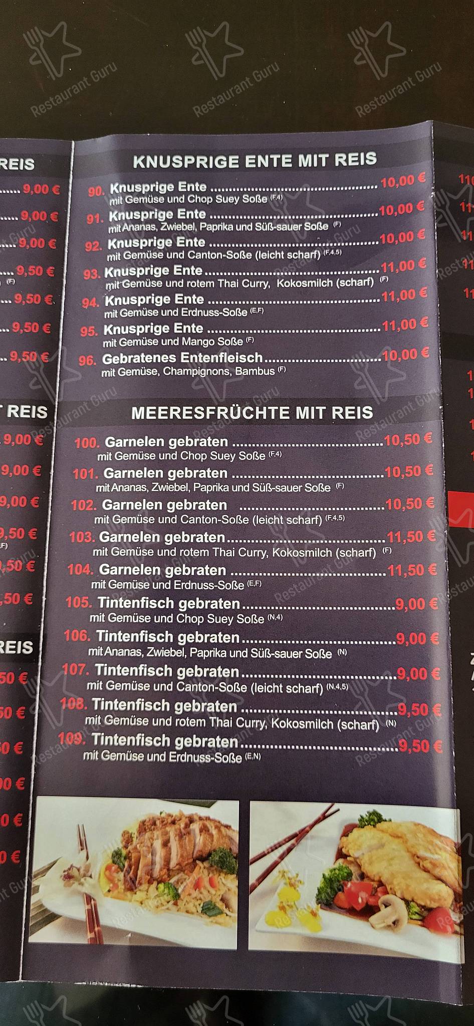 Speisekarte von Restaurant Asia Cuisine & Sushi Bar, Pocking