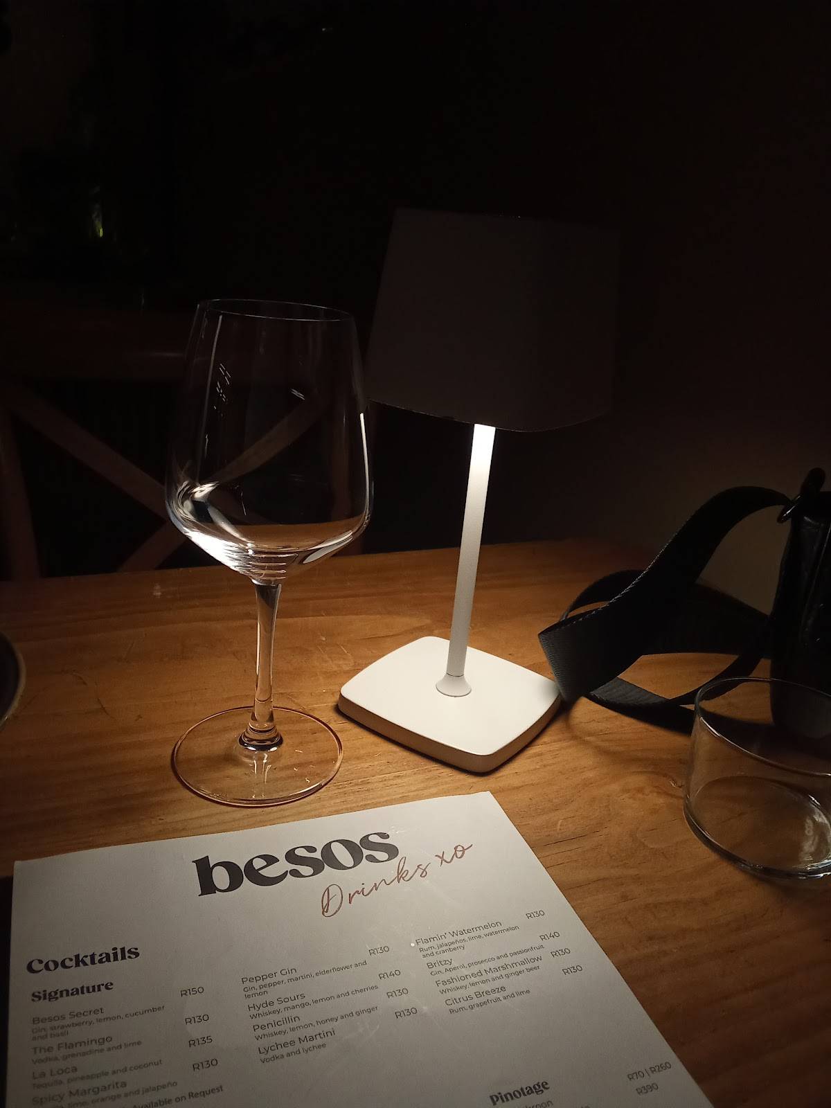 Menu at Besos Restaurant, Randburg