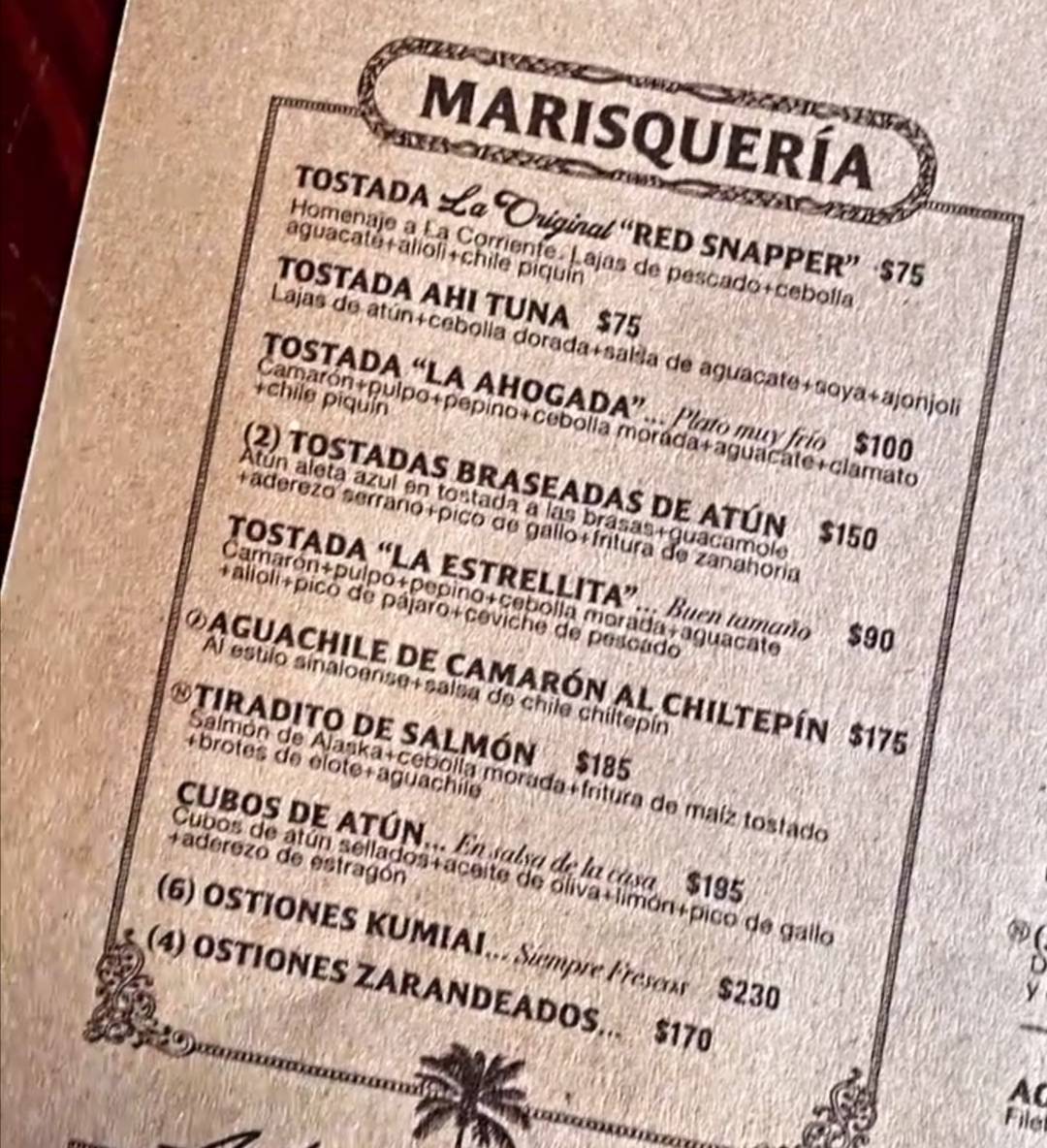 Carta del restaurante Bodega 8 - Hermosillo, Hermosillo