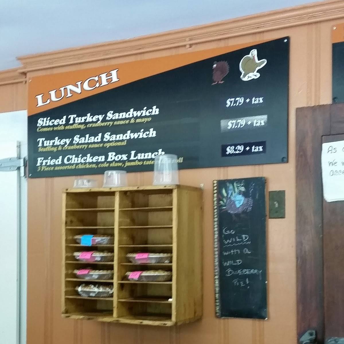 Menu at Bongi's Turkey Roost restaurant, Duxbury
