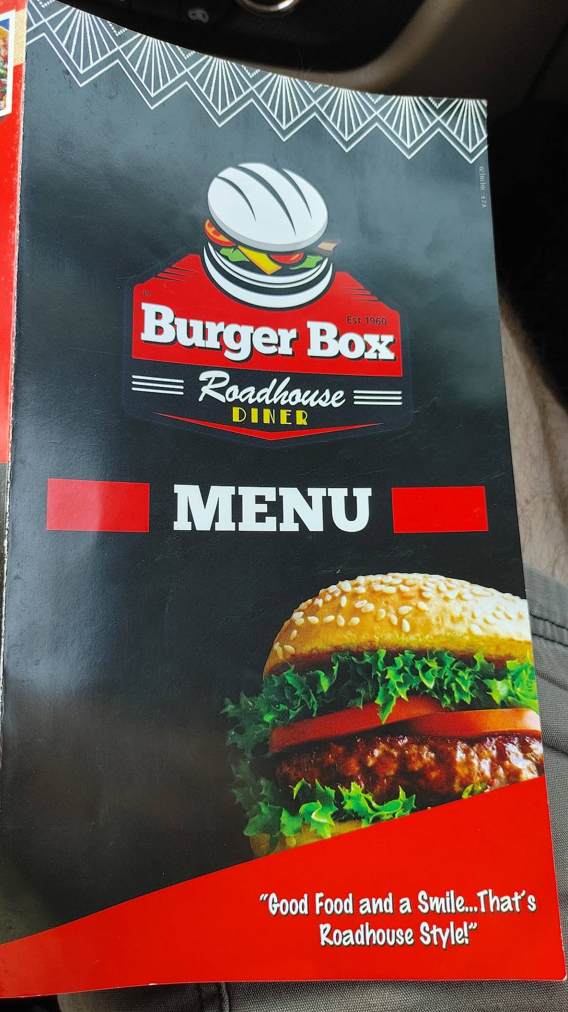Menu at Burger Box Roadhouse Centurion restaurant, Centurion