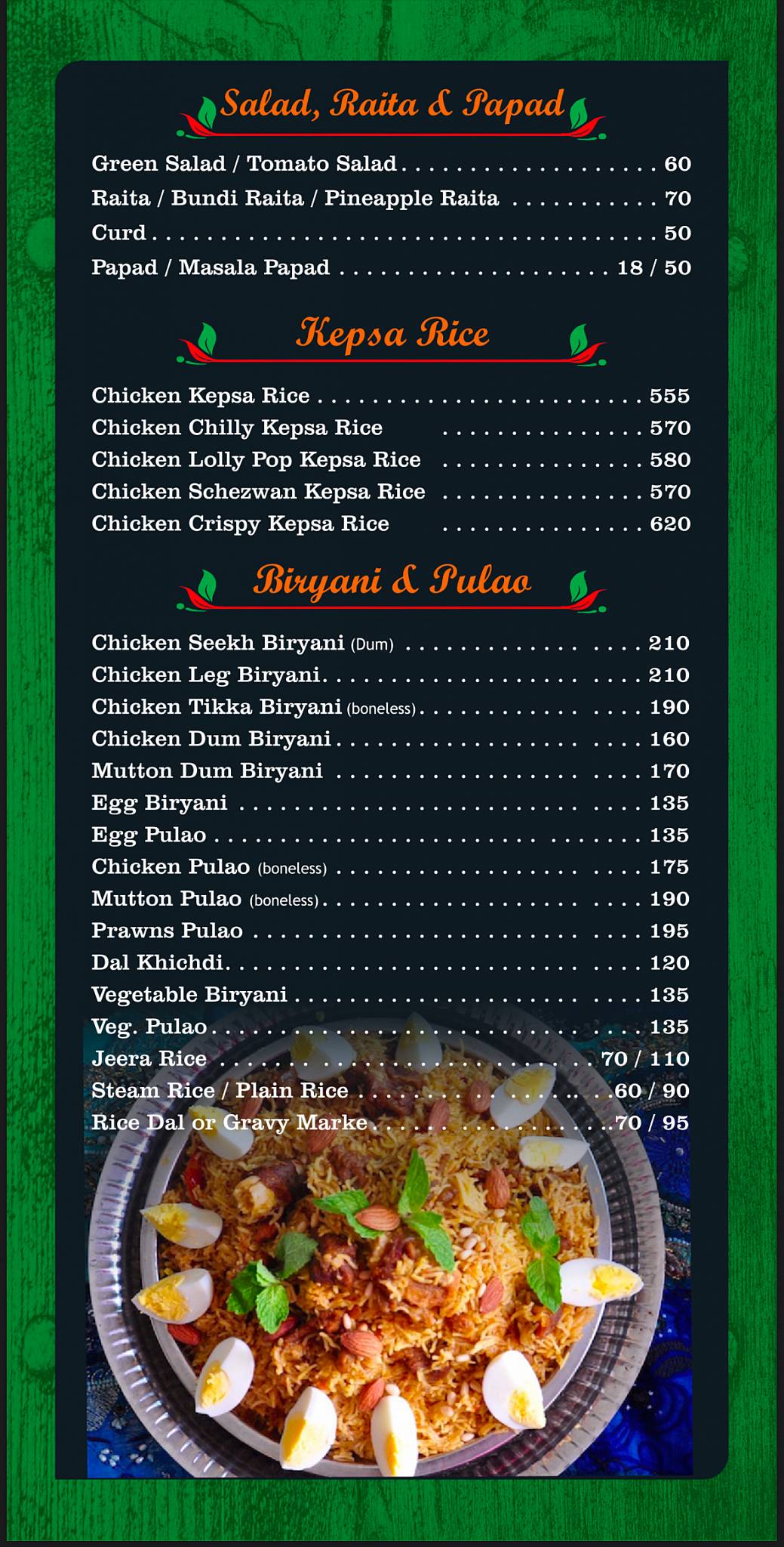 Menu at Cafe Almas, Mumbai, Corner Of J.J.Hospital