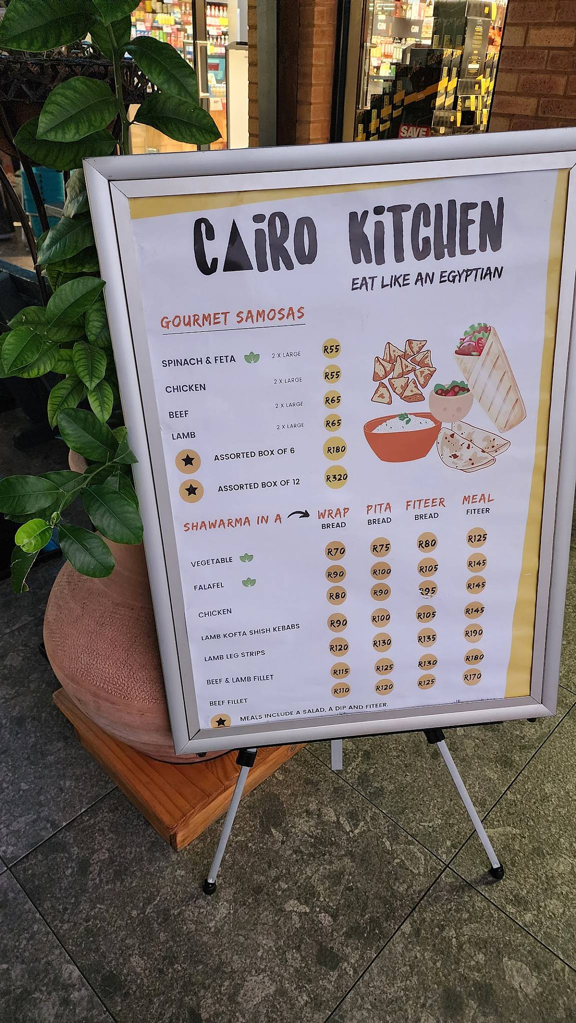 Speisekarte von Cairo Kitchen restaurant, Pretoria, Castle Gate Cres