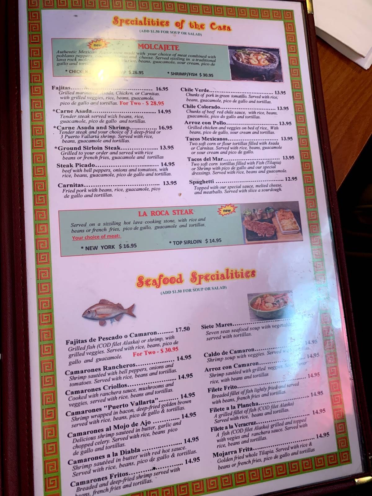 Menu at Casa Sanchez Restaurant, Prescott, W Gurley St