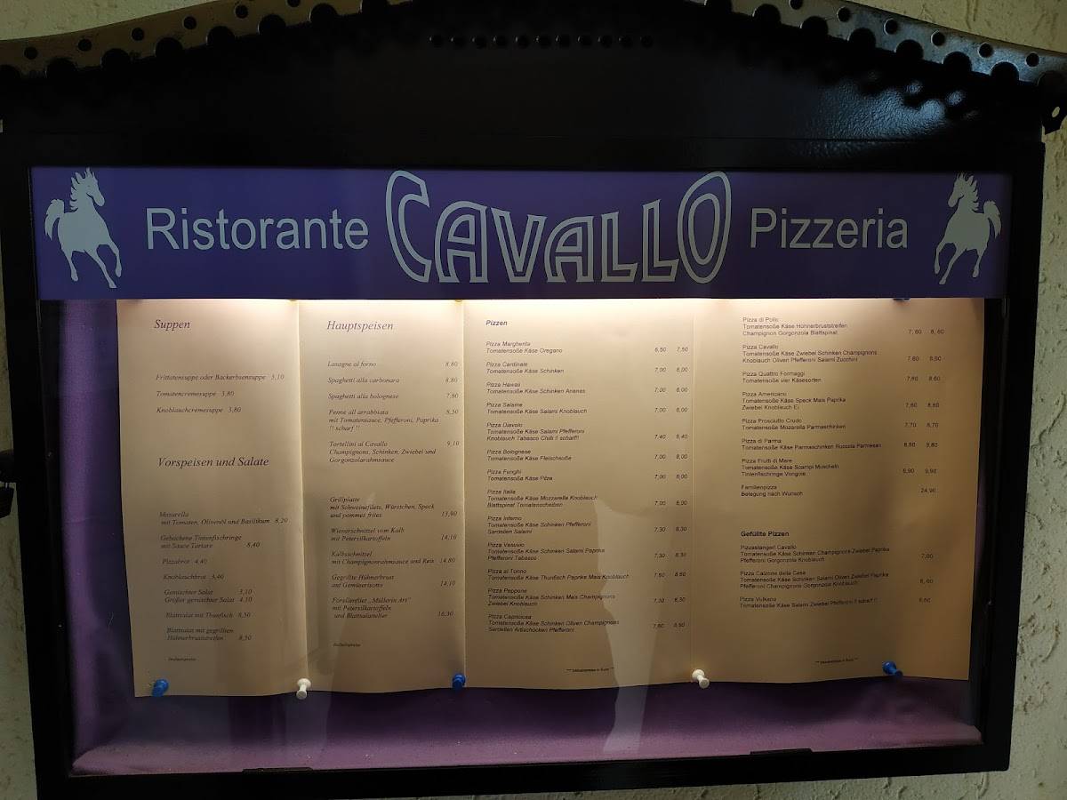 Speisekarte von Restaurant Cavallo, Abtenau