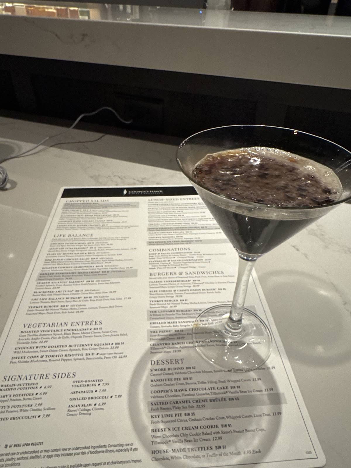 Menu at Cooper’s Hawk Winery & Restaurants- Avon, OH - Chester Road, Avon