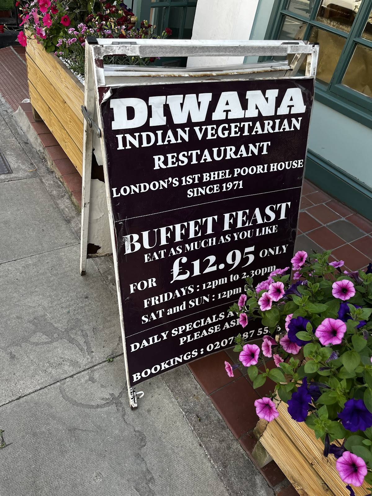 Menu at Diwana Bhel Poori House restaurant, London, 121-