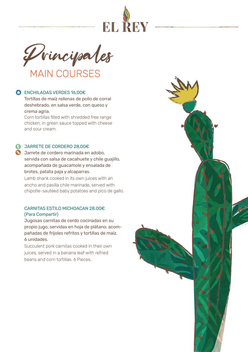 Carta de Restaurante EL REY, Altea
