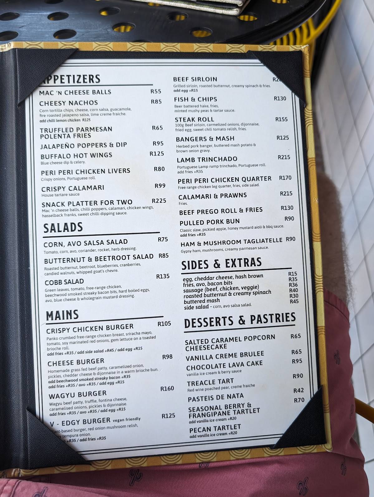 Speisekarte von Egghead Diner restaurant, Kapstadt, 34 Kloof St