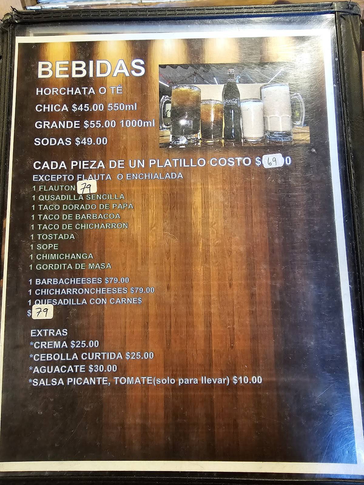 Menu at El Fido Dido's restaurant, Mexicali, Blvd. Lázaro Cárdenas 650