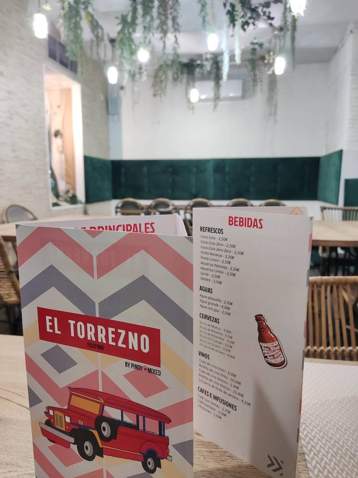 Menu at Restaurante El Torrezno Filipino, Madrid