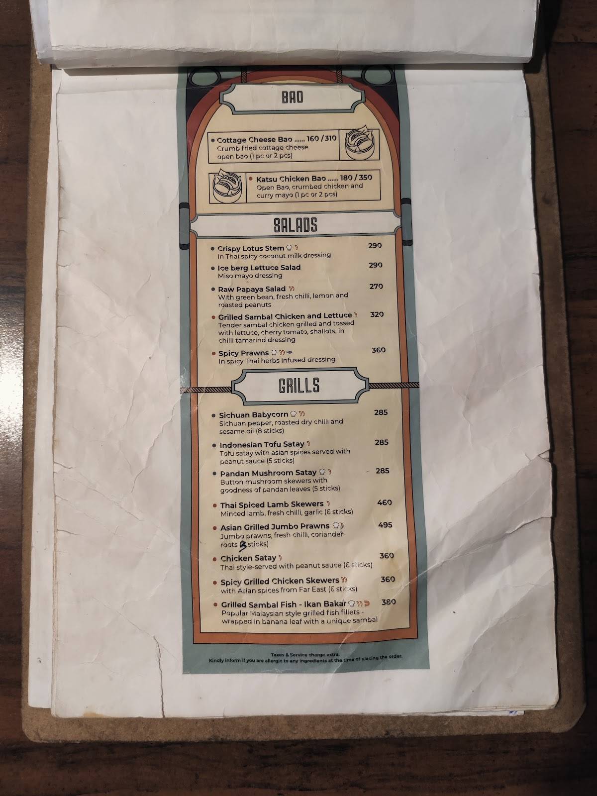 Menu at Far East, Chennai, No:29