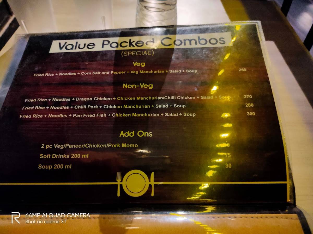 Menu at Fat Belly, Jorhat