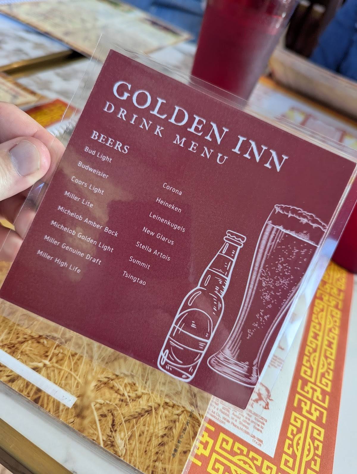 Menu at Golden Inn Restaurant, Superior