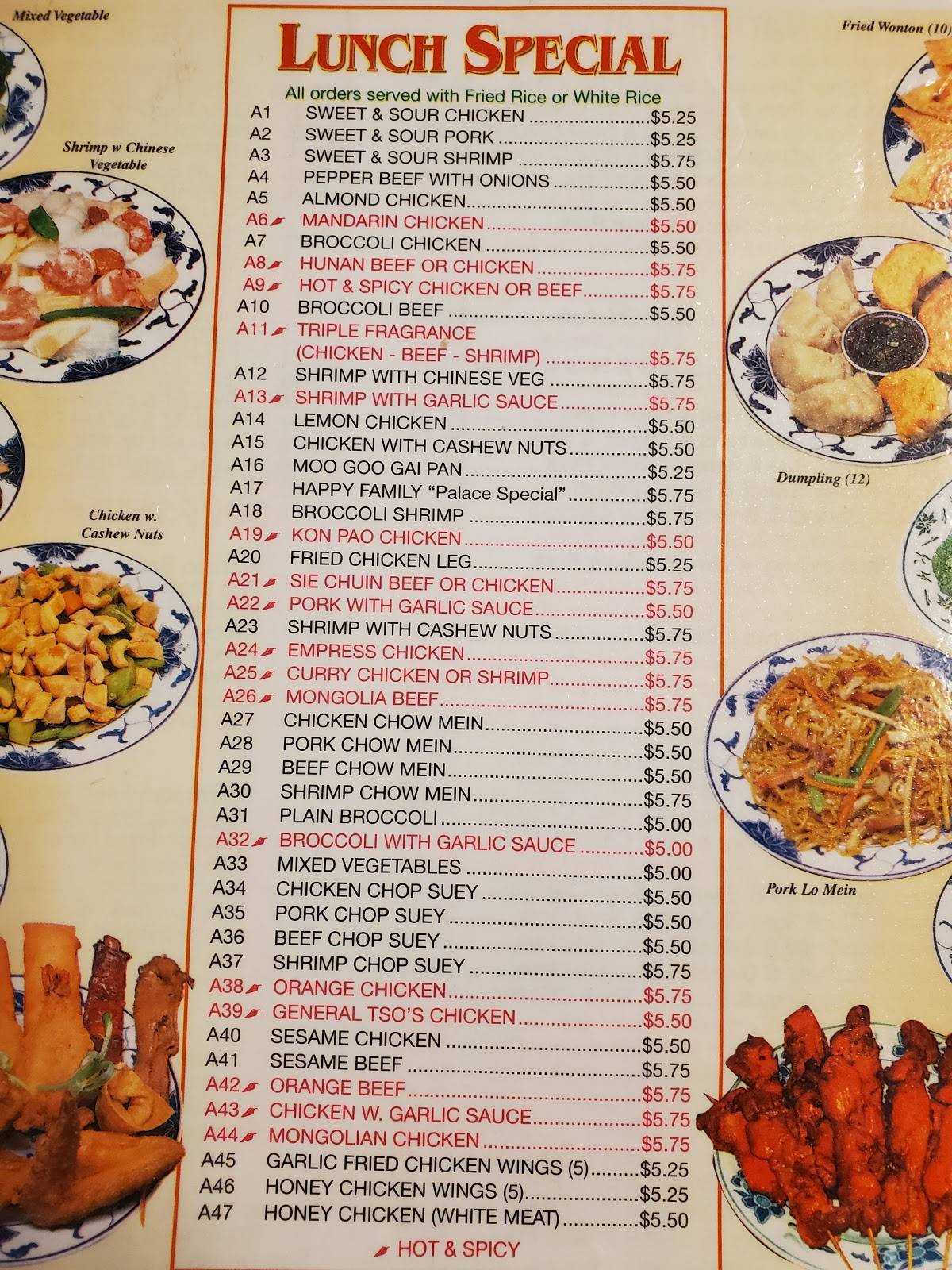 Menu at Golden Lin Chinese Restaurant, Sulphur
