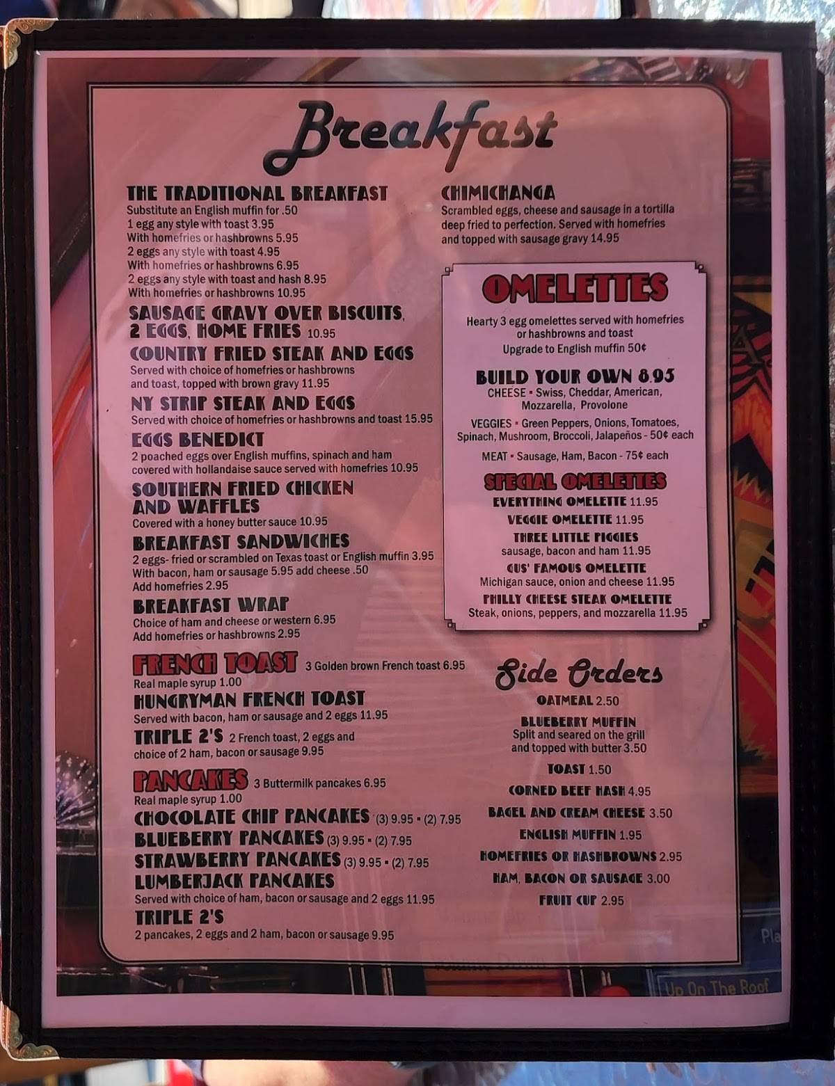 Menu at Gus' Red Hots restaurant, Plattsburgh