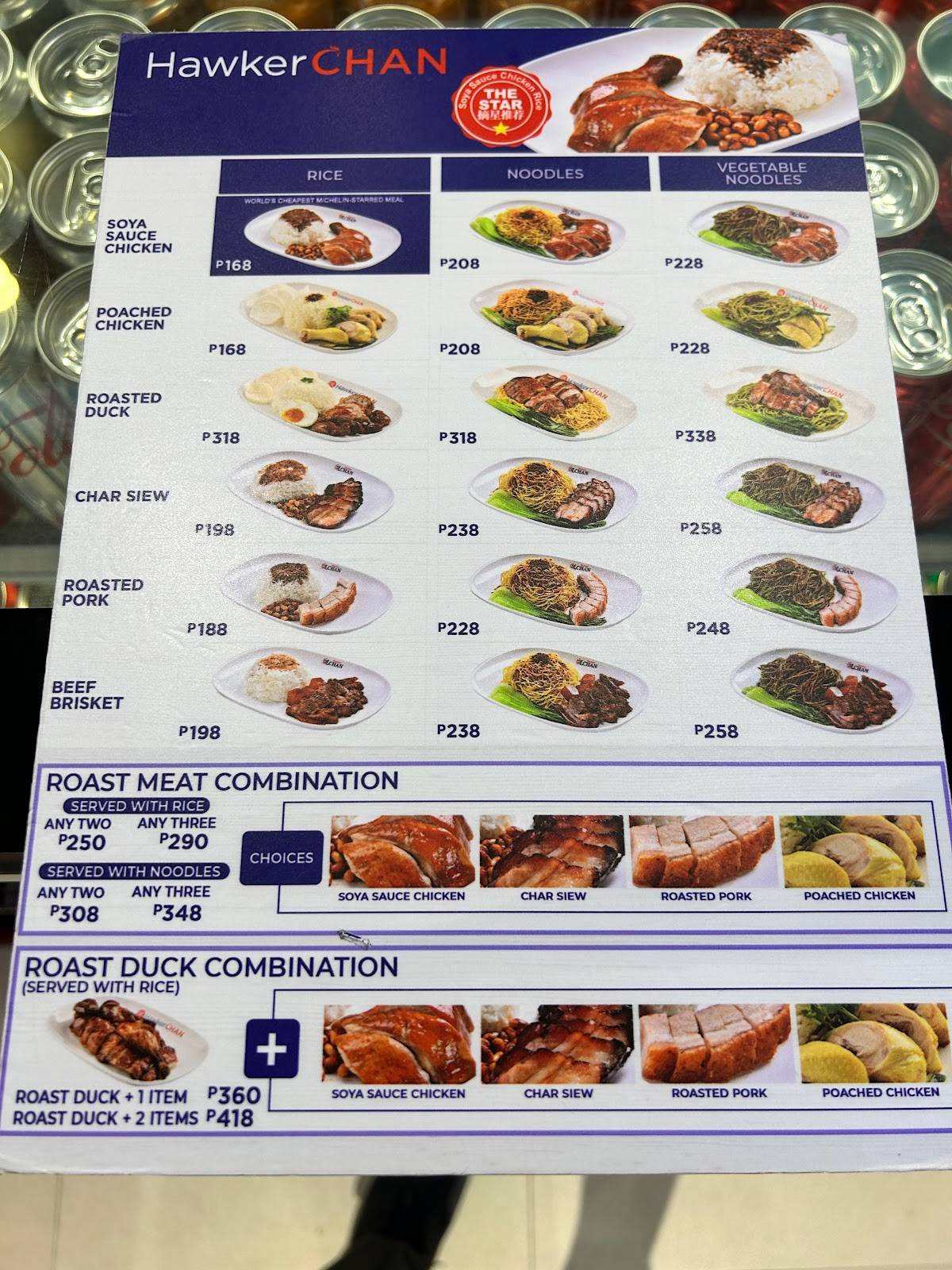 Menu at Hawker Chan One Bonifacio High Steet restaurant, Taguig, Lower ...