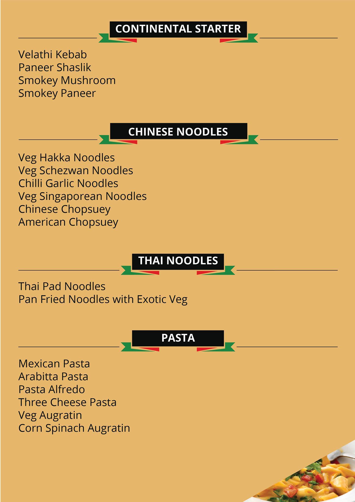 Menu at Hotel IceBerg, Belgaum