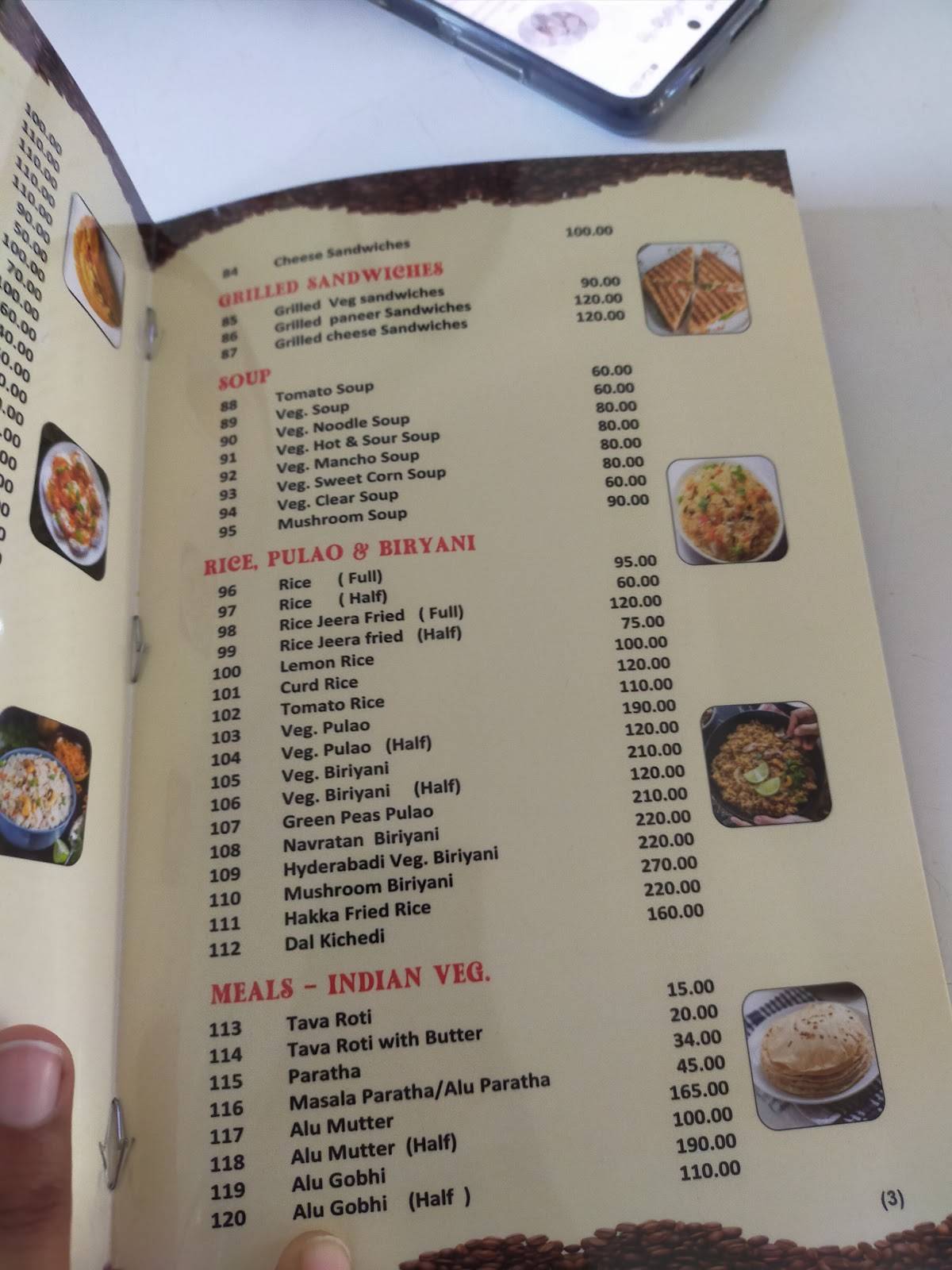 Menu at ICH - Indian Coffee House, DAVV, Indore, Khandwa Rd