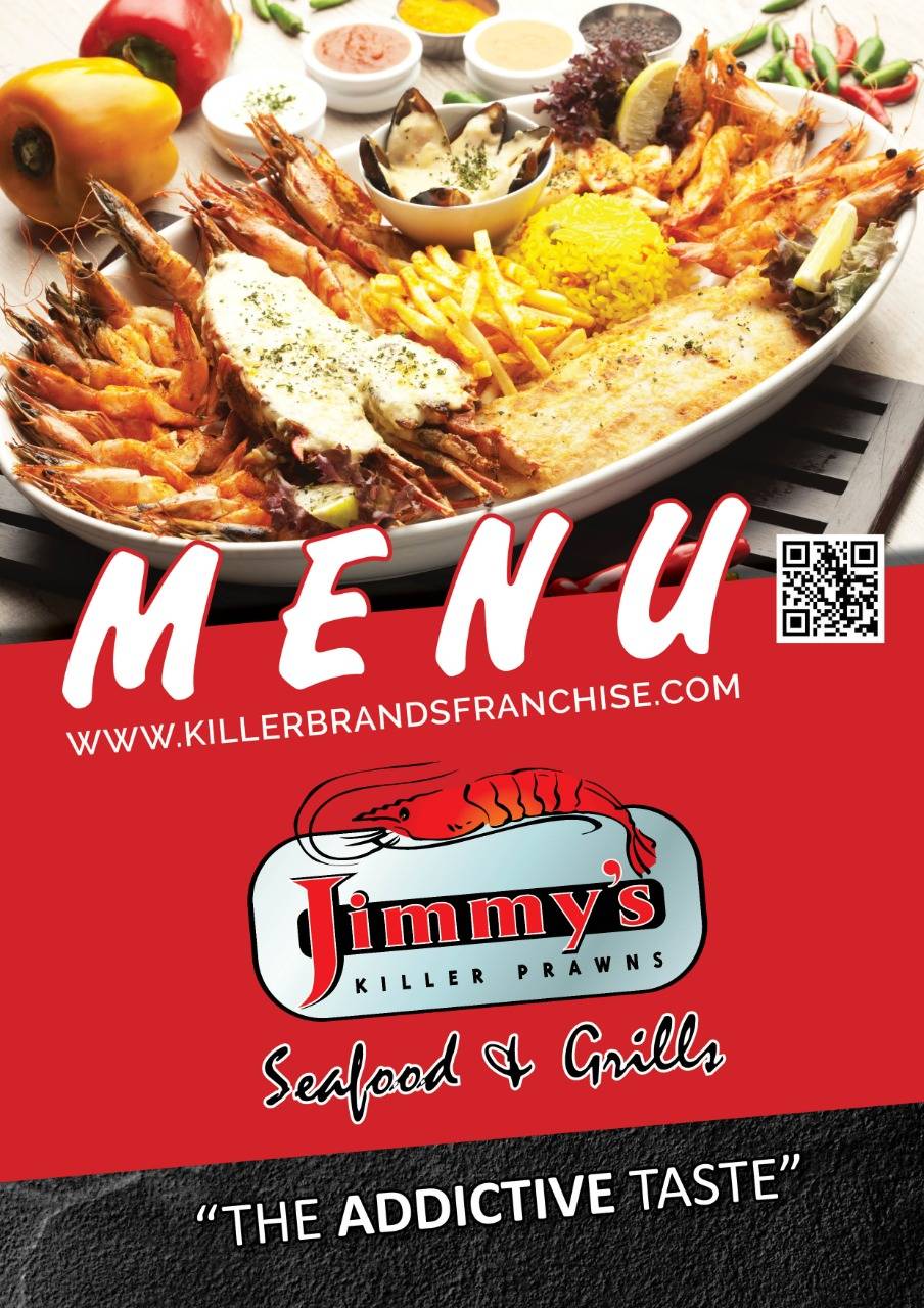 Menu at Jimmy's Killer Prawns Gateway restaurant, Umhlanga, Shop G340 ...