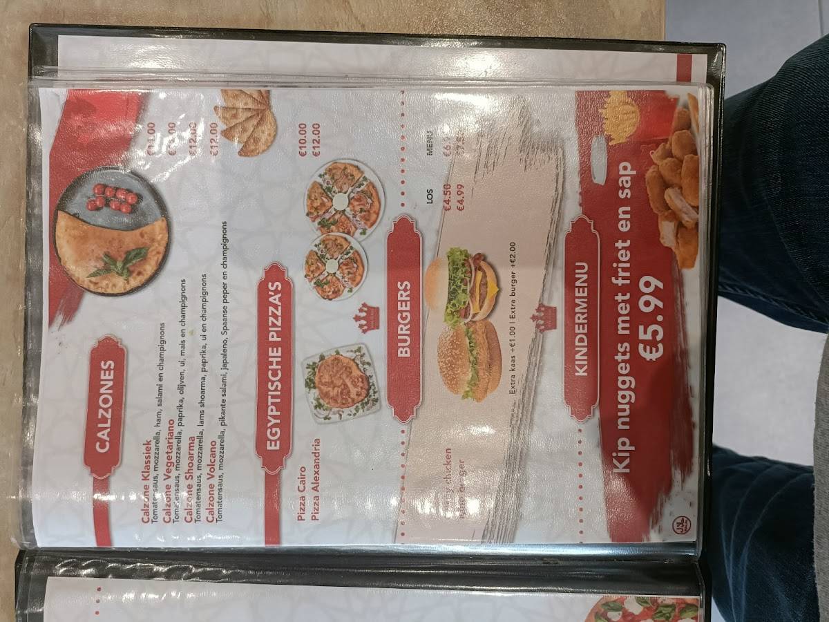 Menu at King Kebab, The Hague