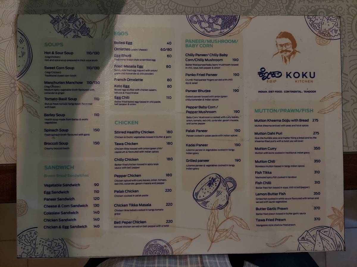 Menu at Koku Kitchen, Bengaluru