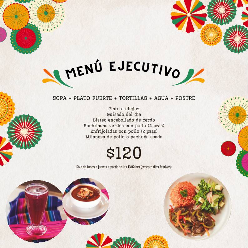 Carta del restaurante Las Quekas Cholula, Cholula, Calle 14 Ote 1439-Loc E