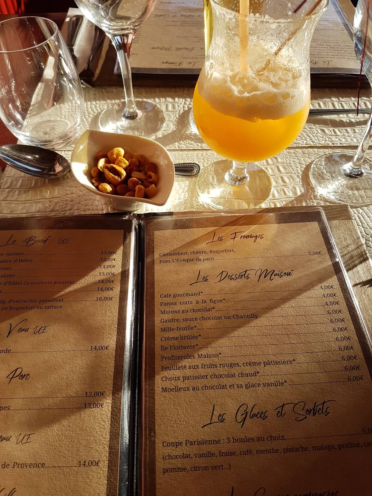 Menu at Restaurant Le Bretagne, Fougères