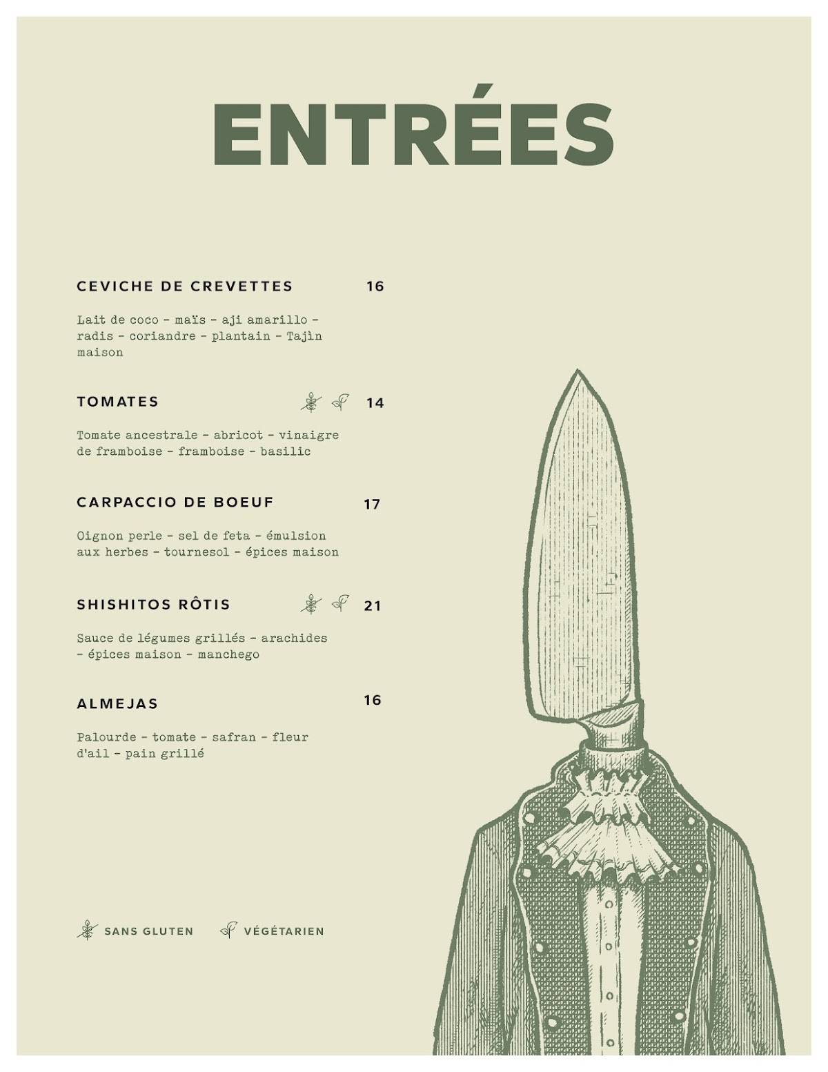 Menu at Restaurant Le Passage, La Prairie