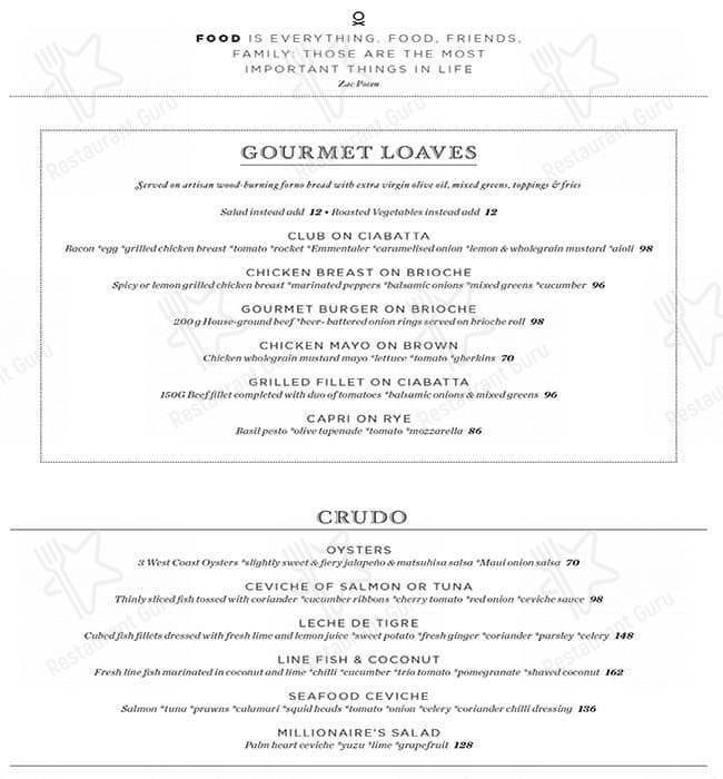 Menu at Life Grand Cafe Waterfall, Midrand, Waterfall Corner