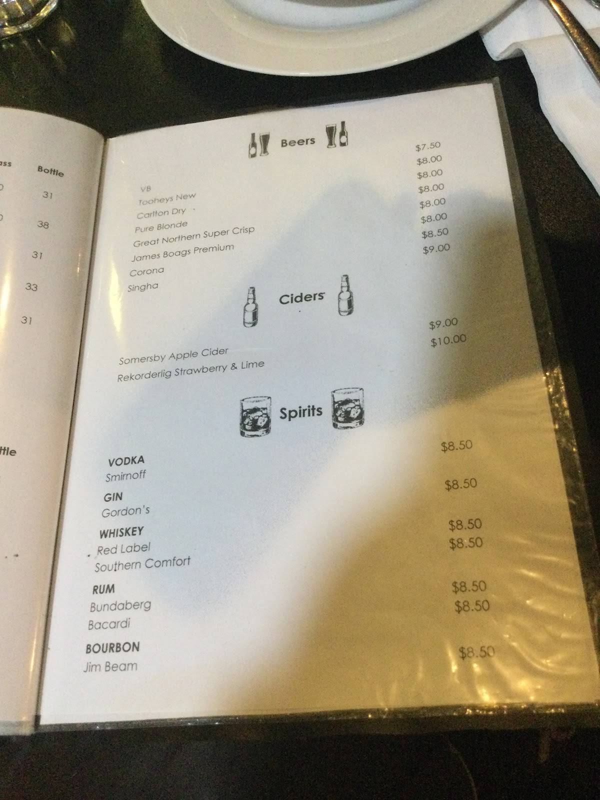 Menu at Limlong Thai Restaurant, Forster