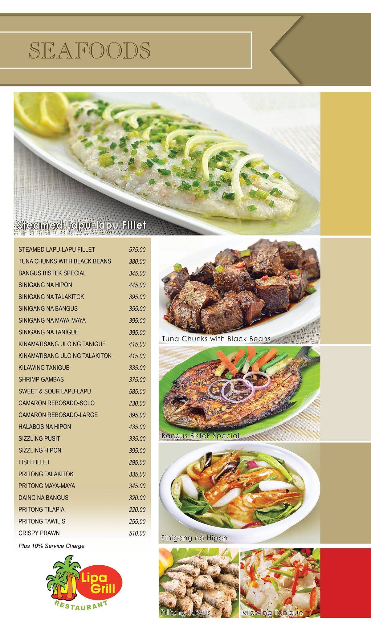 Menu at Lipa Grill restaurant, Lipa