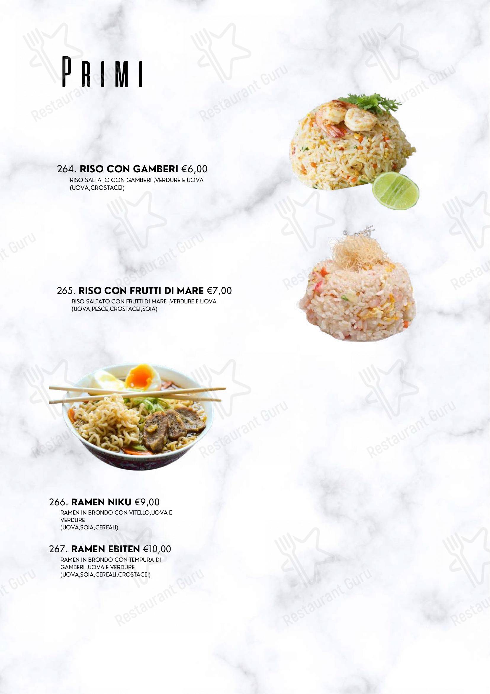 Menu at MI SUSHI MESTRE restaurant, Venice