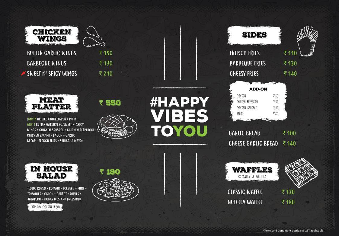 Menu at Mad House, Thane