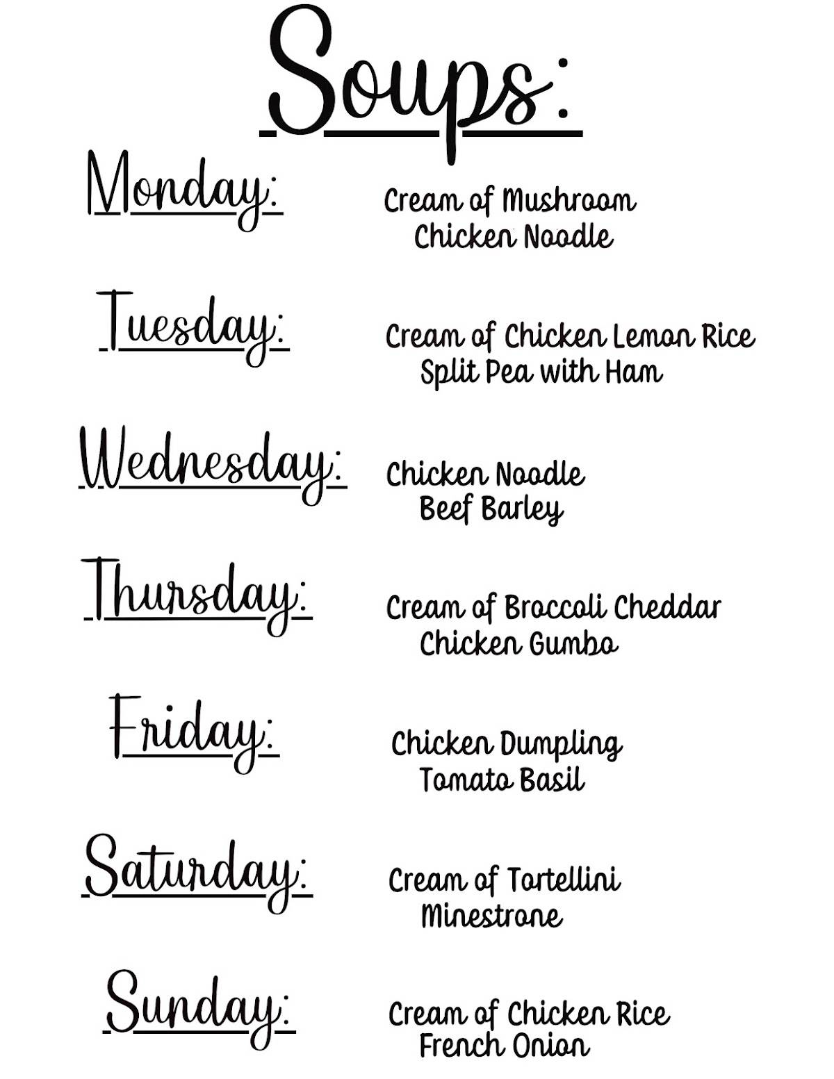 Menu at Maple House Cafe, Mokena