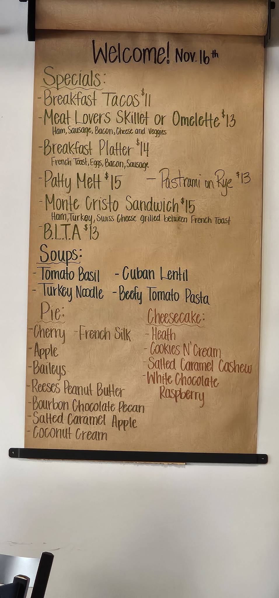 Menu at Mrs. Rivers Bakery & Smokehouse (Mrs. Rivers Pies & Catering ...