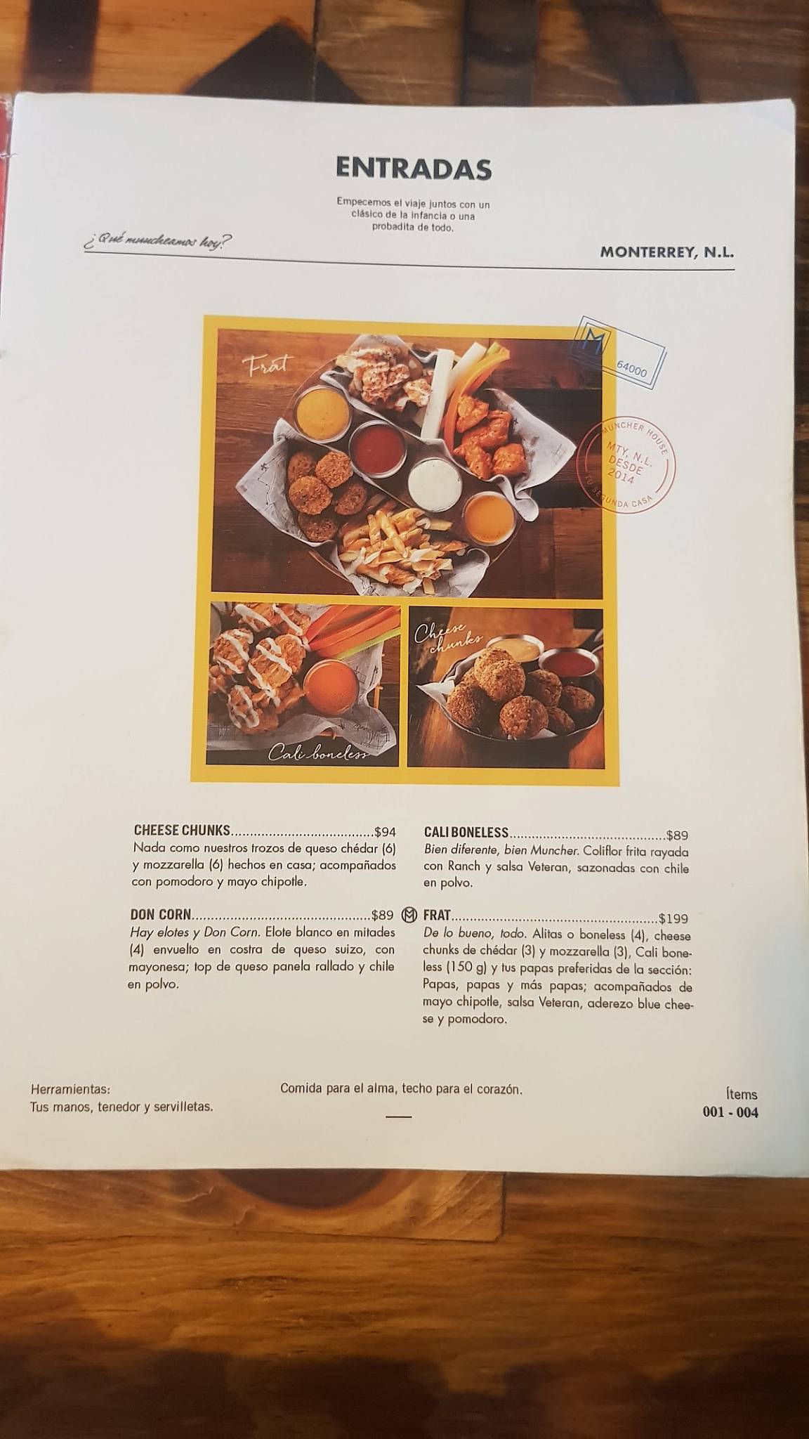 Carta del restaurante Muncher House Cumbres, Monterrey, Centro ...