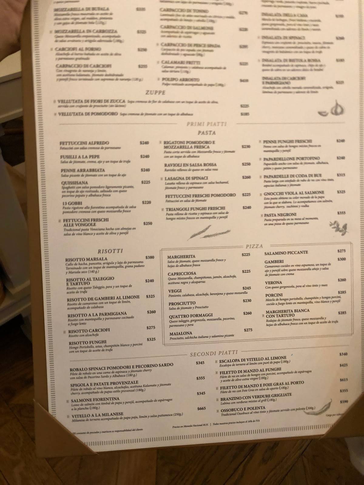 Carta del restaurante Negroni Midtown, Guadalajara, Av Adolfo López ...