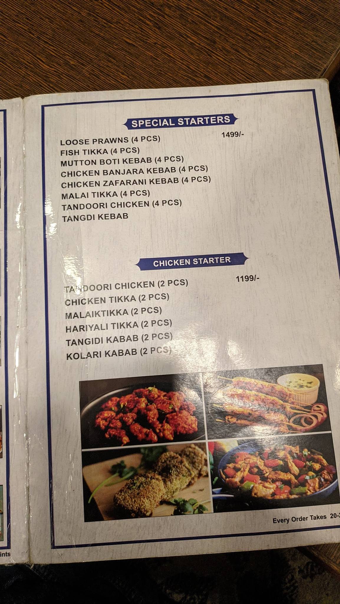 Menu at New Indo Arabian Mandi House, Hyderabad