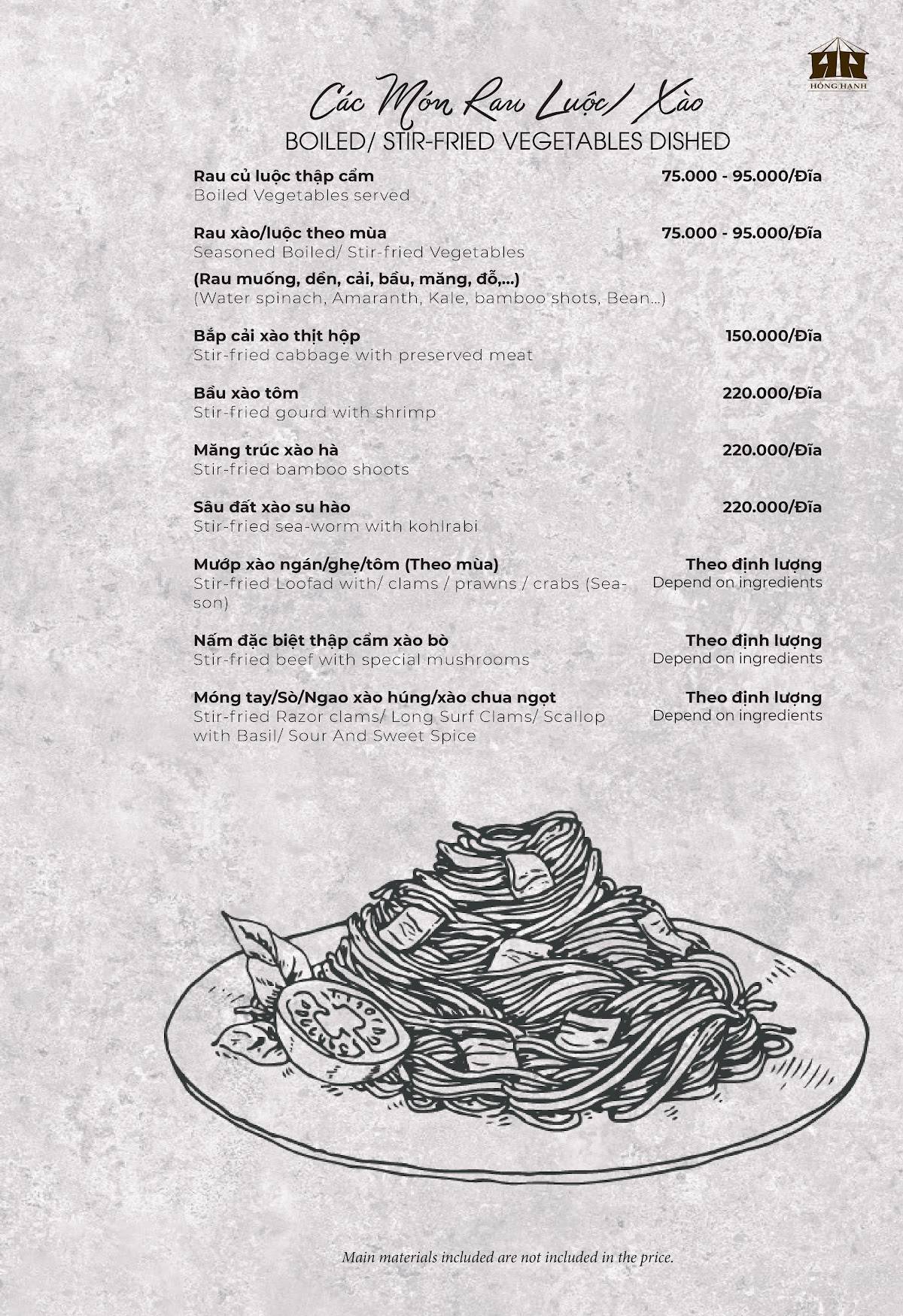 Menu at Nhà hàng Hồng Hạnh 3 restaurant, Ha Long, 50 Hạ Long