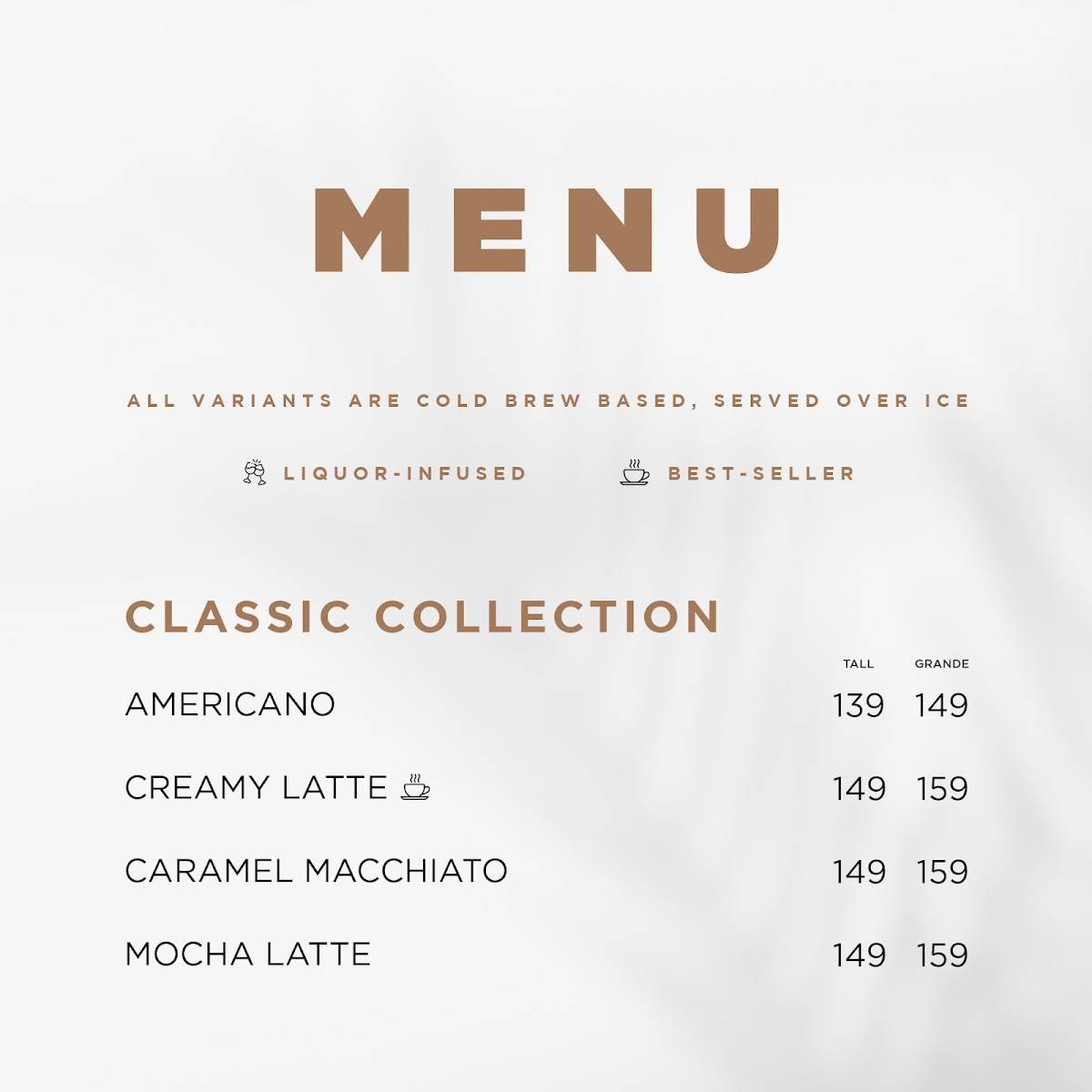 Carta de Not Just Coffee, Ciudad Quezon