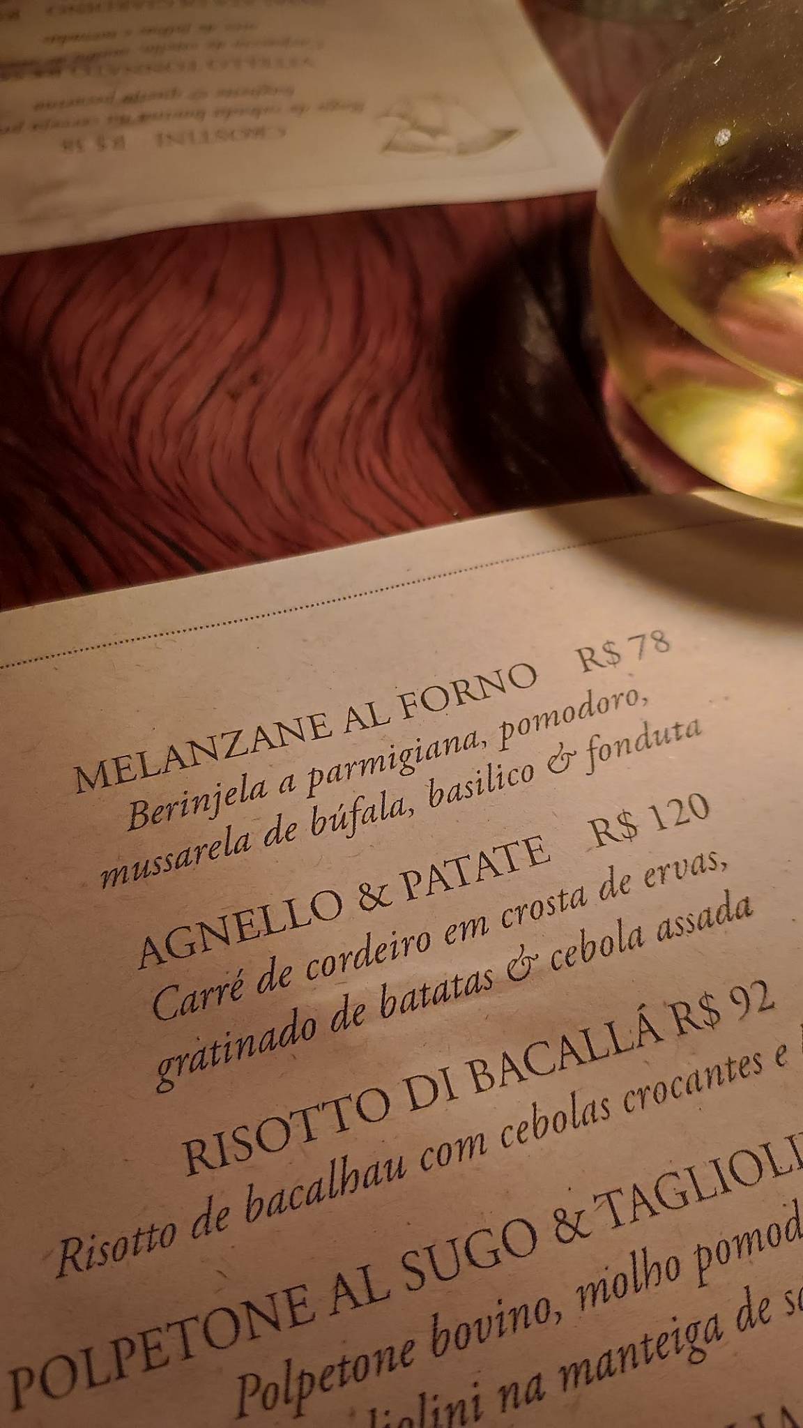 Menu em Osteria Nonna Rosa restaurante, São Paulo