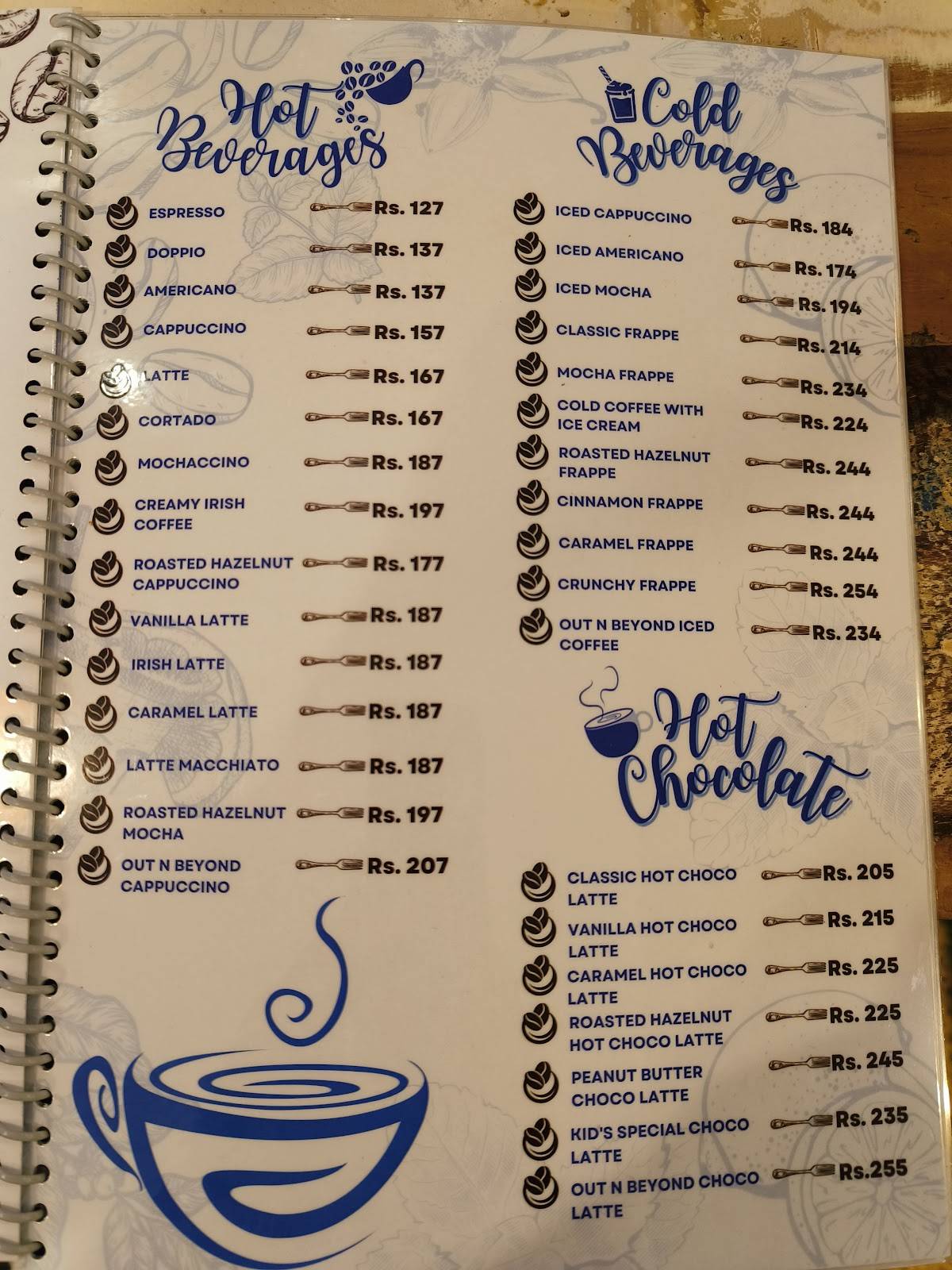 Menu at Out n Beyond Cafe & Bistro, Kolkata