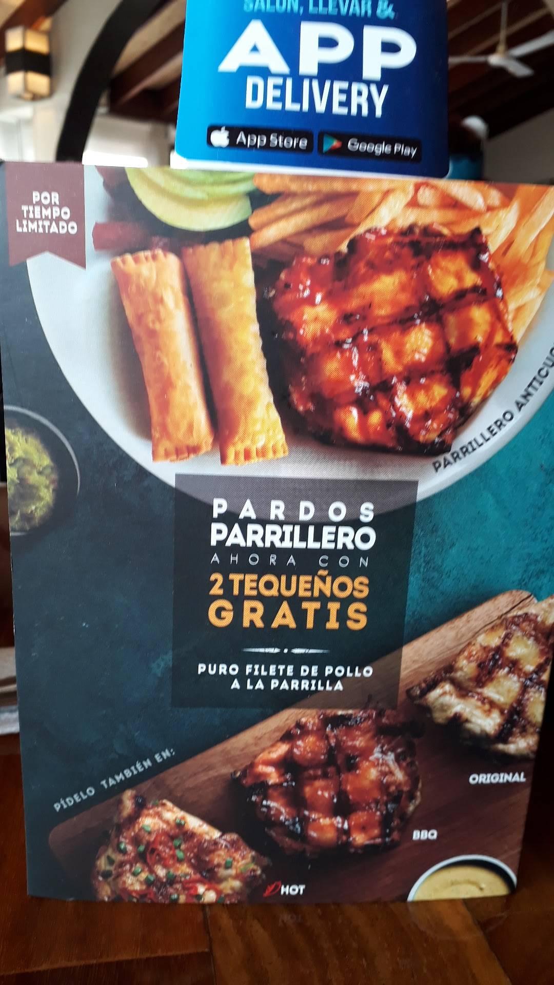 Carta del restaurante Pardos Chicken, Miraflores, Alfredo Benavides 730