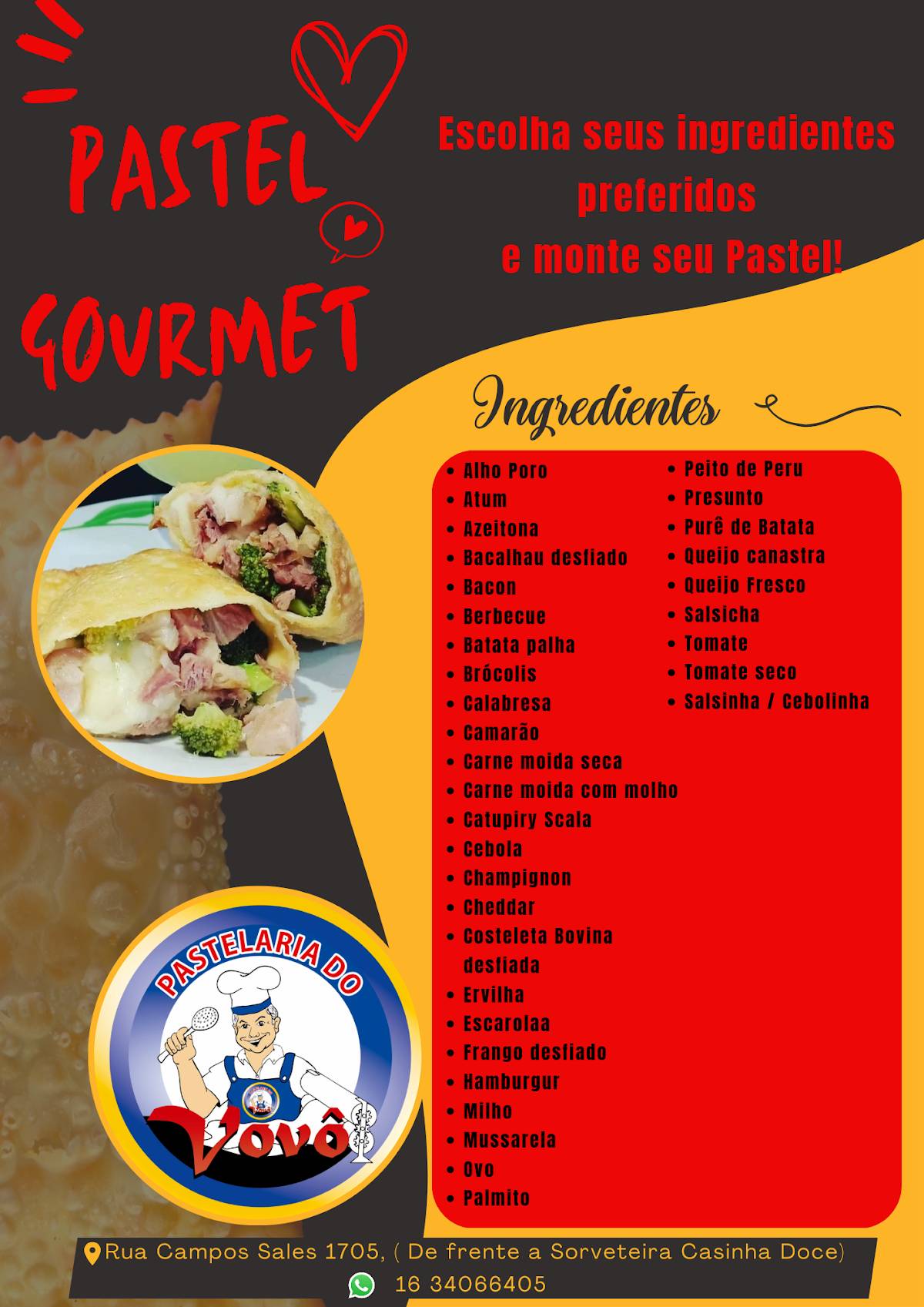 Menu em Pastelaria do Vovô Gourmet restaurante, Franca, R. Campos Sáles