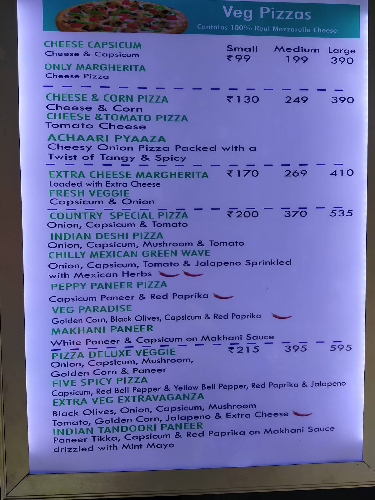 Menu at Pizza party zone, Jahanabad