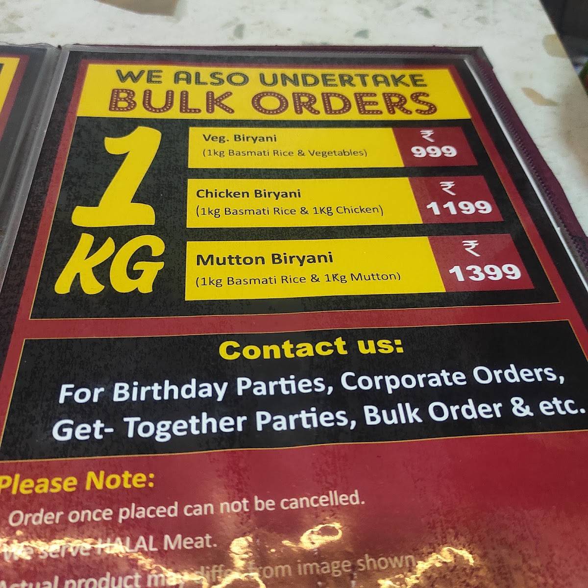 Menu at Pride Kitchen Hyderabadi Biryani, Barshi